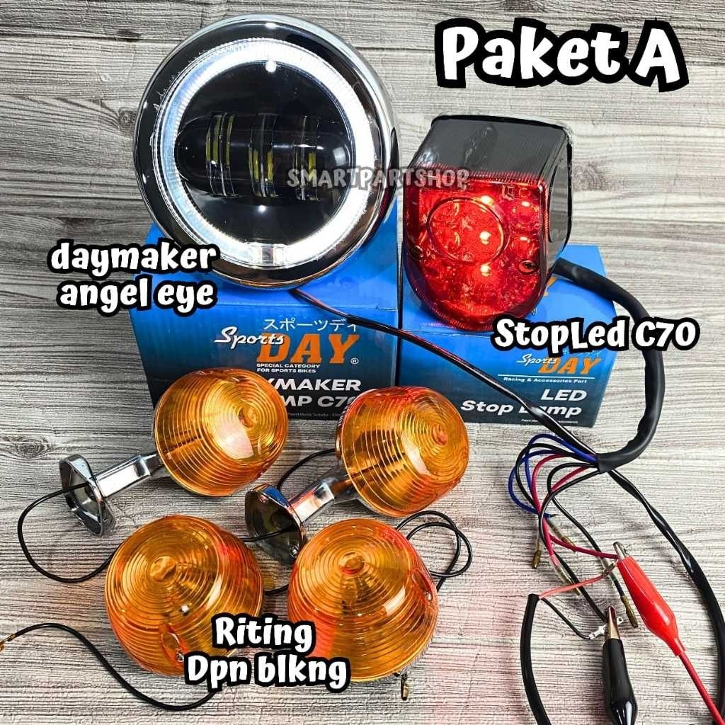 Honda C70 C50 C90 Light Package ด้านหน้าด้านหลัง Stoplamp ไฟเลี้ยวชุด ...