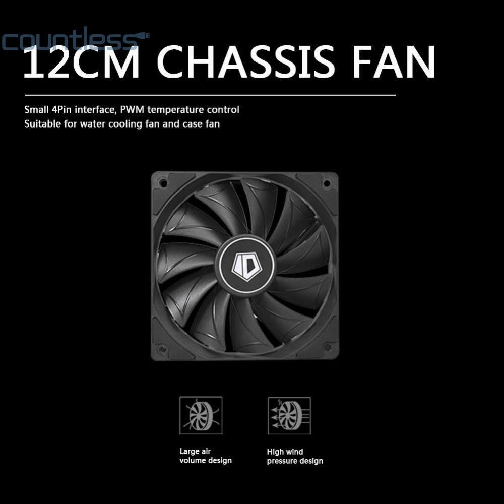 Id-cooling 4 Pin PWM 120mm DC 12V คอมพิวเตอร์ PC Case เดสก์ท็อปแชสซีพัดลมระบายความร้อน S ...