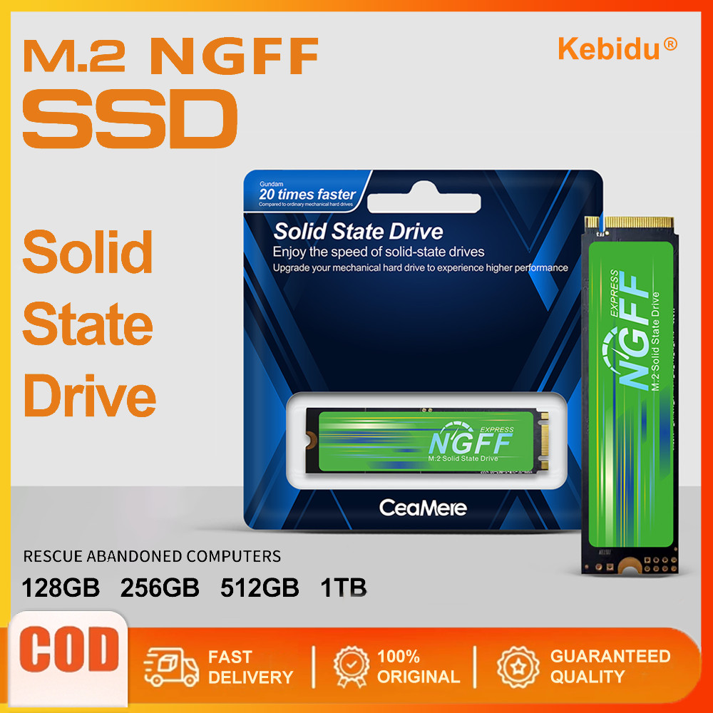 M.2 SATA SSD 256G 512G M.2 NGFF SSD 500MB/S M.2 2280 NGFF SATA B & M Key Solid State Hard Drive ...