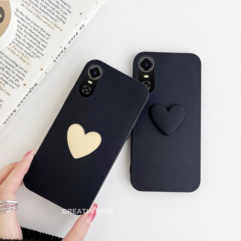 เคสสําหรับ ZTE Blade A31 Plus/Optus X Sight 2 เคสสีดําพร้อม 3D สเตอริโอ ...