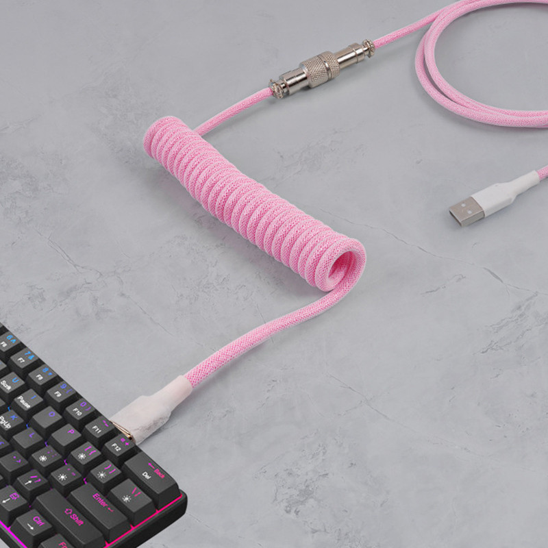 [GEX] 3m Type C Mechanical Keyboard Coiled Cable USB Keyboard Wire ...