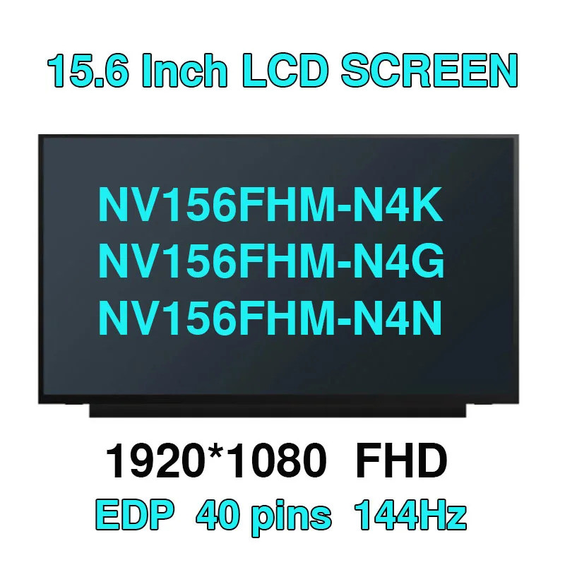 15.6 "144Hz แล็ปท็อปหน้าจอ LCD NV156FHM-N4K Fit NV156FHM-N4G NV156FHM ...