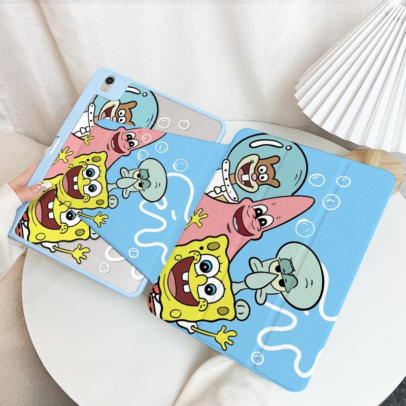 เคส Ipad 360 ° ปรับhappy Graffiti SpongeBob SquarePants เหมาะสําหรับอะ ...