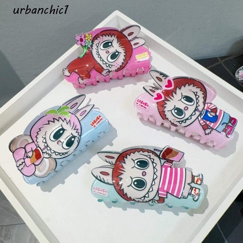 URBANCHIC Labubu Hair Claw,การ์ตูนพิมพ์คลิปฉลามขนาดใหญ่,แฟชั่นอะคริลิค ...