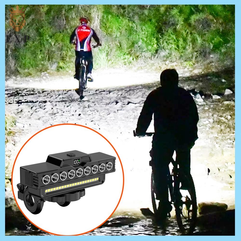 [explosion1.th] LED Super Bright Bike Light USB ชาร์จขี่จักรยานความปลอดภัยด้านหน้าโคมไฟ 1600LM ...