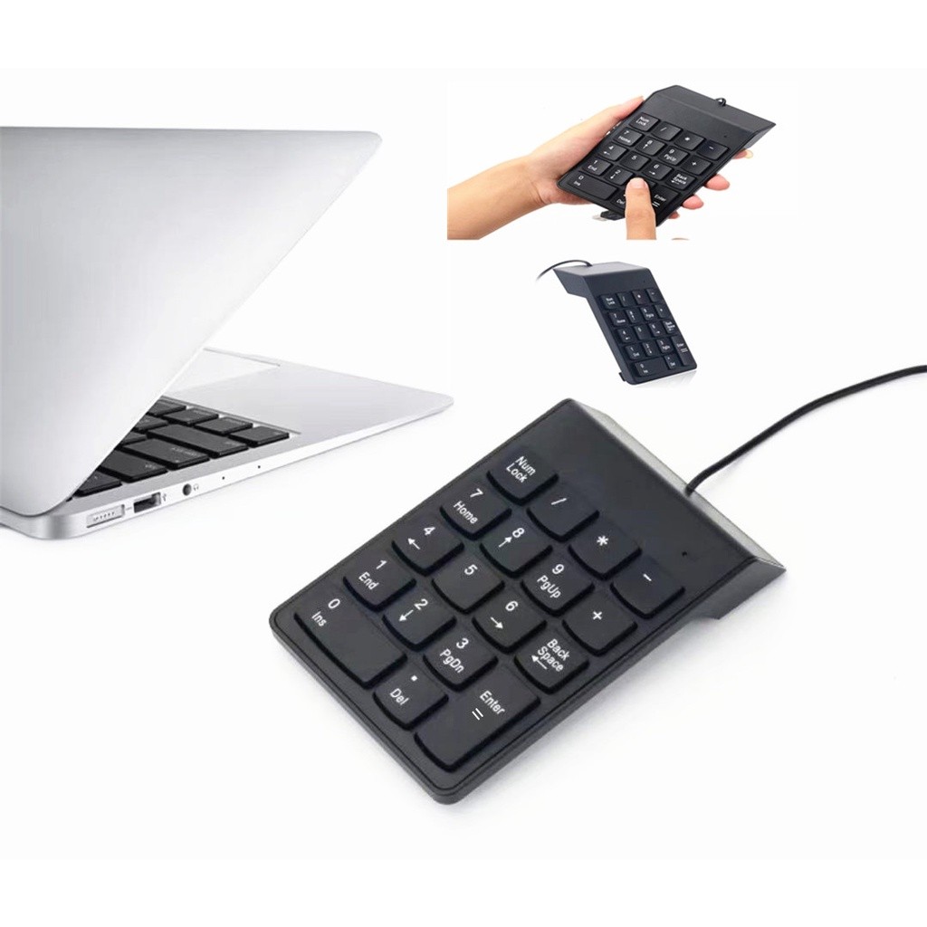 Lemary USB Number Pad Numpad Numeric Keypad 18 Keys แป้นพิมพ์สำหรับแล็ป ...