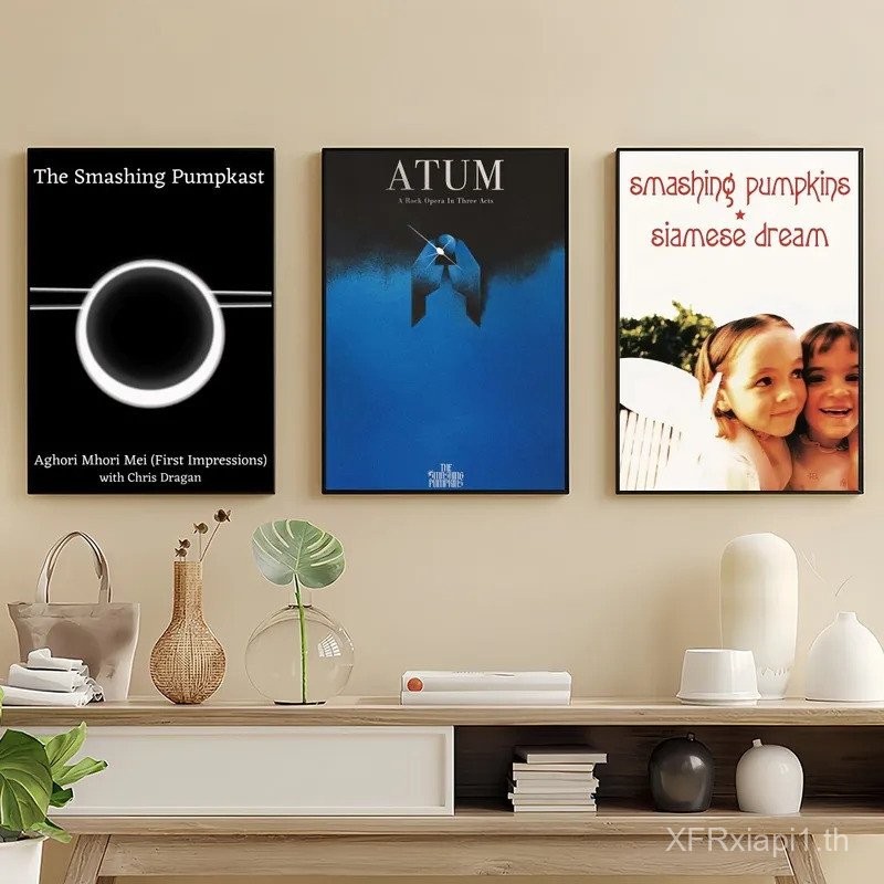 โปสเตอร์วงร็อค S-Smashing P-Pumpkins สำหรับตกแต่งห้องนั่งเล่น ไม่มีกรอบ ...
