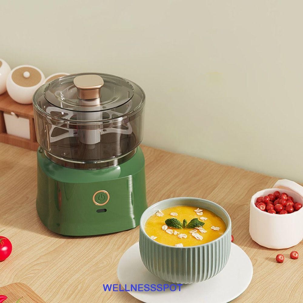 WELLNESSSPOT เครื่องบดกระเทียมไฟฟ้า, การชาร์จ USB 350 มล., เครื่องบดเนื้อขนาดเล็กประหยัดแรงงาน ...