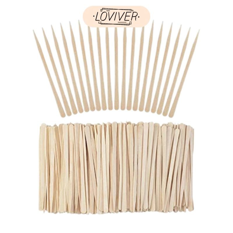 Mini 100x ไม้ไม้พายขี้ผึ้ง Wax Applicator Sticks Thin Head Wax Bean ...