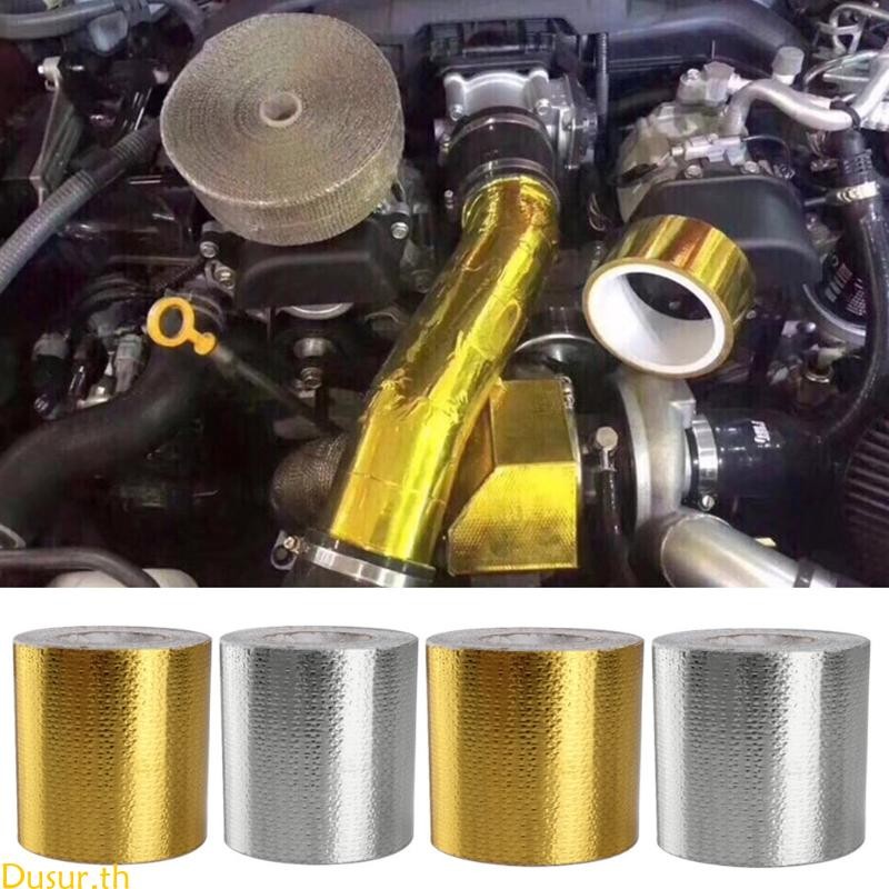 Dusur เทปผ้าพันแผลอุณหภูมิความร้อนกาวสะท้อนแสงเทปโล่ความร้อน | Shopee ...