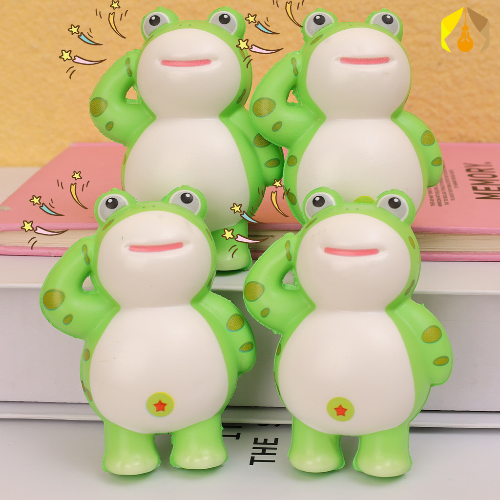 การ์ตูน Decompression Vent ของเล่นบีบของเล่นน่ารักกบของเล่น EVA ช้า ...