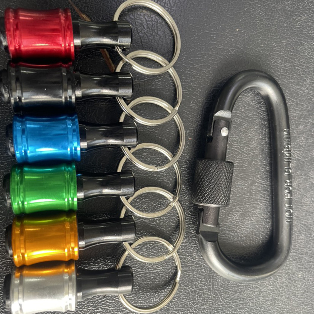 SHUYEไขควงที่ใส่บิตพวงกุญแจแม่เหล็กพร้อมคาราบิเนอร์ 1/4 Hex Shank Quick ...