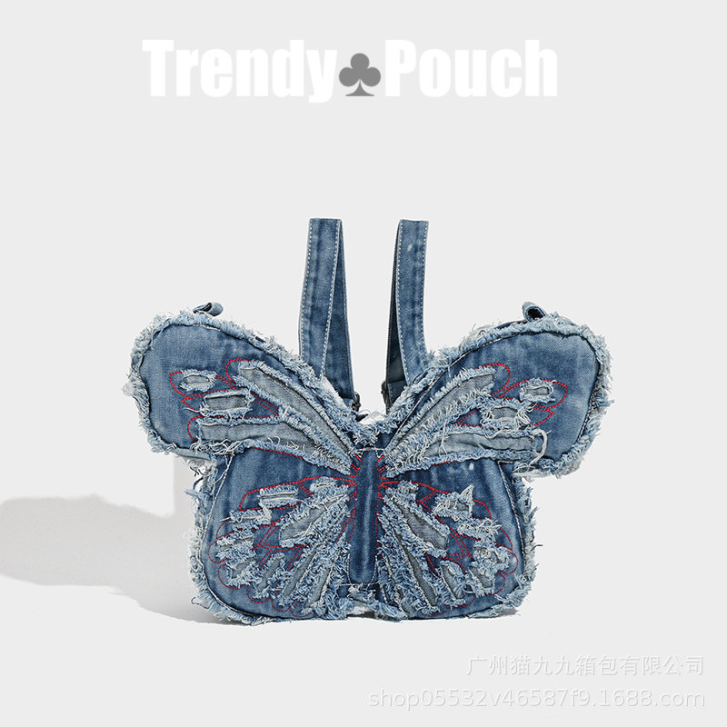 TRENDY POUCH คาวบอย กระเป๋าสะพาย เฉพาะ ขั้นสูง พังค์ เอเลี่ยน ผีเสื้อ ...