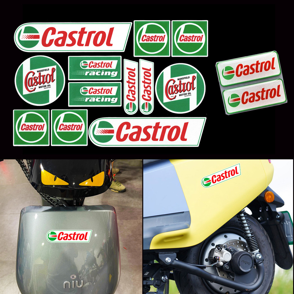 Relfective Castrol Motor Oil Racing Sponsor สติ๊กเกอร์ติดรถยนต์รถ ...