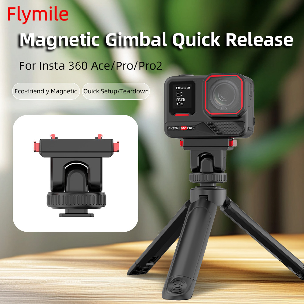 สําหรับ Insta360 Ace Pro2/Ace Pro Magnetic Gimbal Quick Release ฐานรองเท้าเย็น Ace ขยายอะแดปเตอร ...
