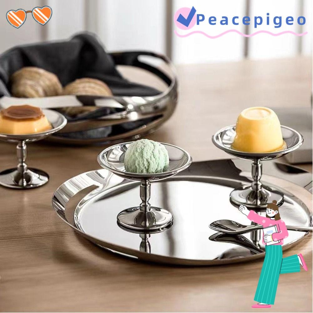 ชามขนมหวาน PEACEPIGEO ถ้วยไอศกรีมสีเงิน 200 มล. ถ้วยขนมป้องกันสนิมสแตนเลส 304 | Shopee Thailand