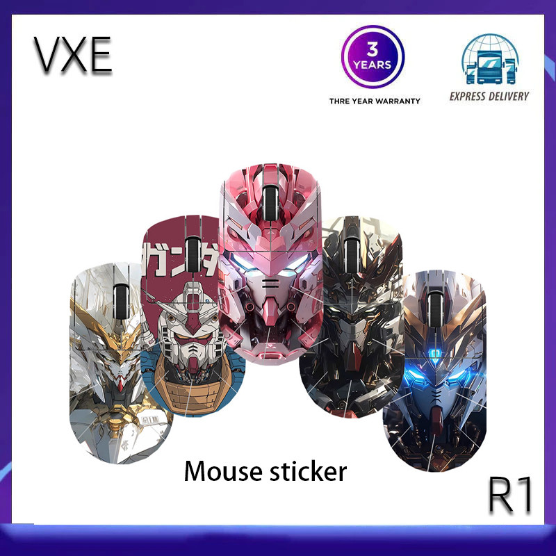 VXE สติ๊กเกอร์เมาส์ Dragonfly R1, ฟิล์มป้องกันตัวถังโปร่งใส VXE, F1 pro ...