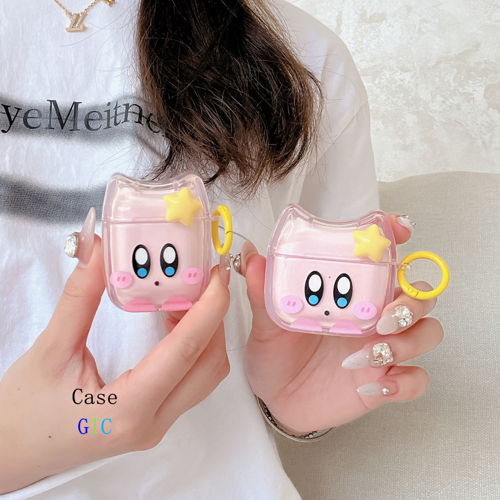 GTC เหมาะสําหรับ GOOJODOQ J201 J206 เคสหูฟัง ธีม Kirby น่ารักและเป็นส่วนตัว | Shopee Thailand
