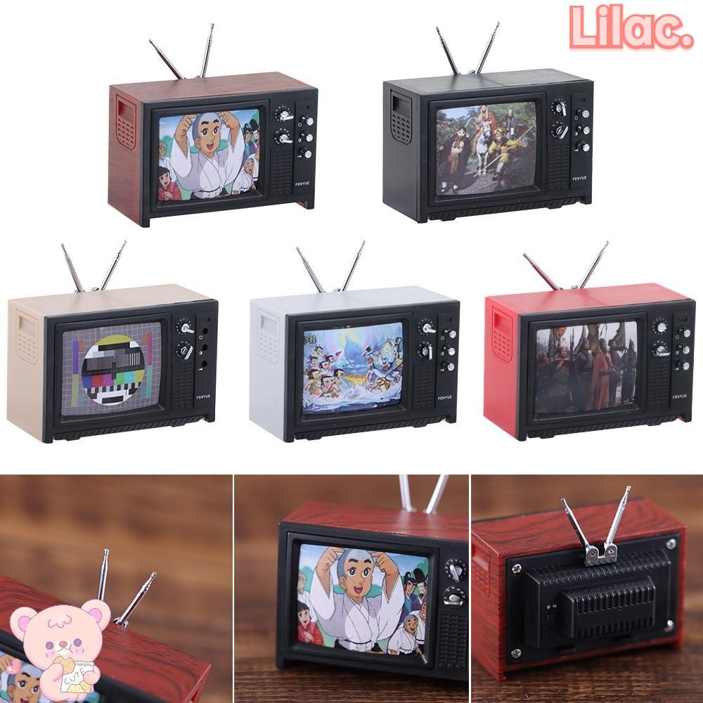 Lilac Mini Retro TV ของขวัญตกแต่งห้องนั่งเล่น Play House ของเล่น ...