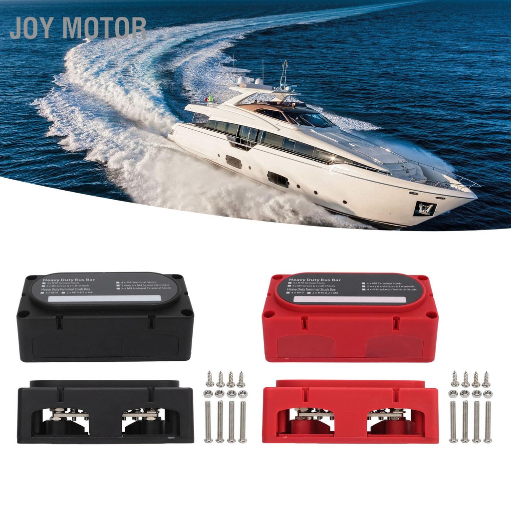 JOY Motor 2PCS Heavy Duty Bus Bar Box Module with Cover DC48V 100A ...
