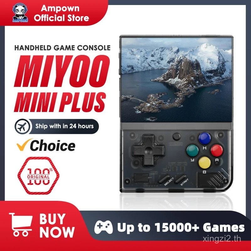 Miyoo MINI PLUS แบบพกพา Retro เกมคอนโซลมือถือ V2 MINI IPS หน้าจอวิดีโอเกมคลาสสิกคอนโซล Linux ...