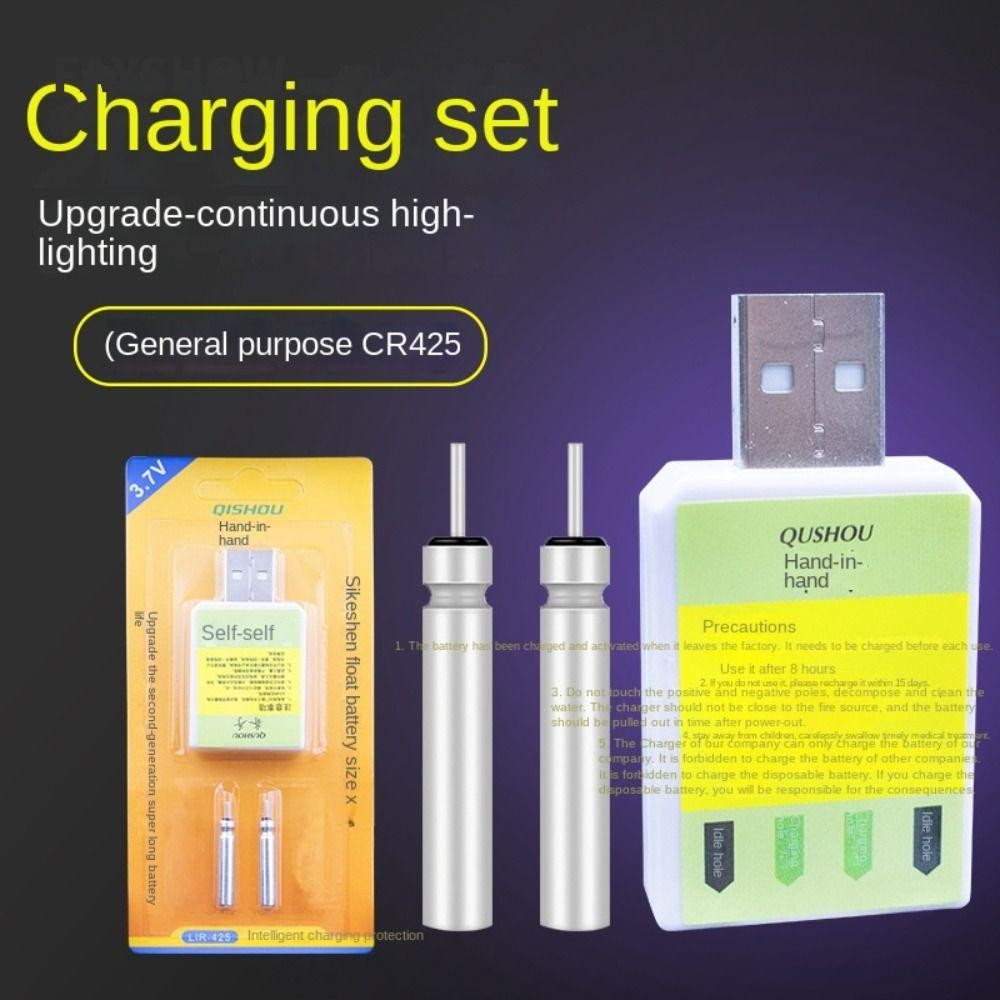 Fay USB Charger, CR425 Night อุปกรณ์ตกปลาตกปลาลอยแบตเตอรี่,ร้อนไฟฟ้าทุ่น Tackle 4 หลุม Luminous ...