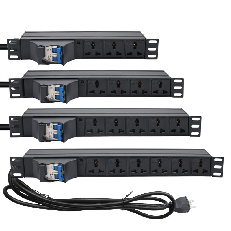 Pdu Power Strip 2 - 10 universal Outlets พร้อมเบรกเกอร์ 16A, โคมไฟ LED ...