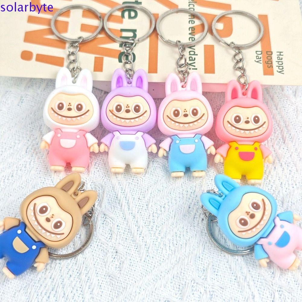 SOLARBYTE Labubu พวงกุญแจตุ๊กตา,กระเป๋าเป้สะพายหลัง Charms ตลก Labubu Key Chain, Creative ...