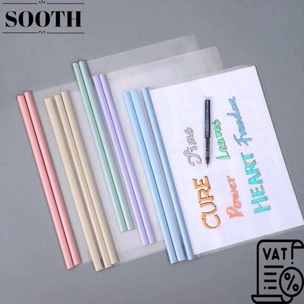 SOOTH A4 Draw Rod Folder, ที่หนีบก้านเอกสารโปร่งใสหนา, อุปกรณ์ธุรกิจ ...