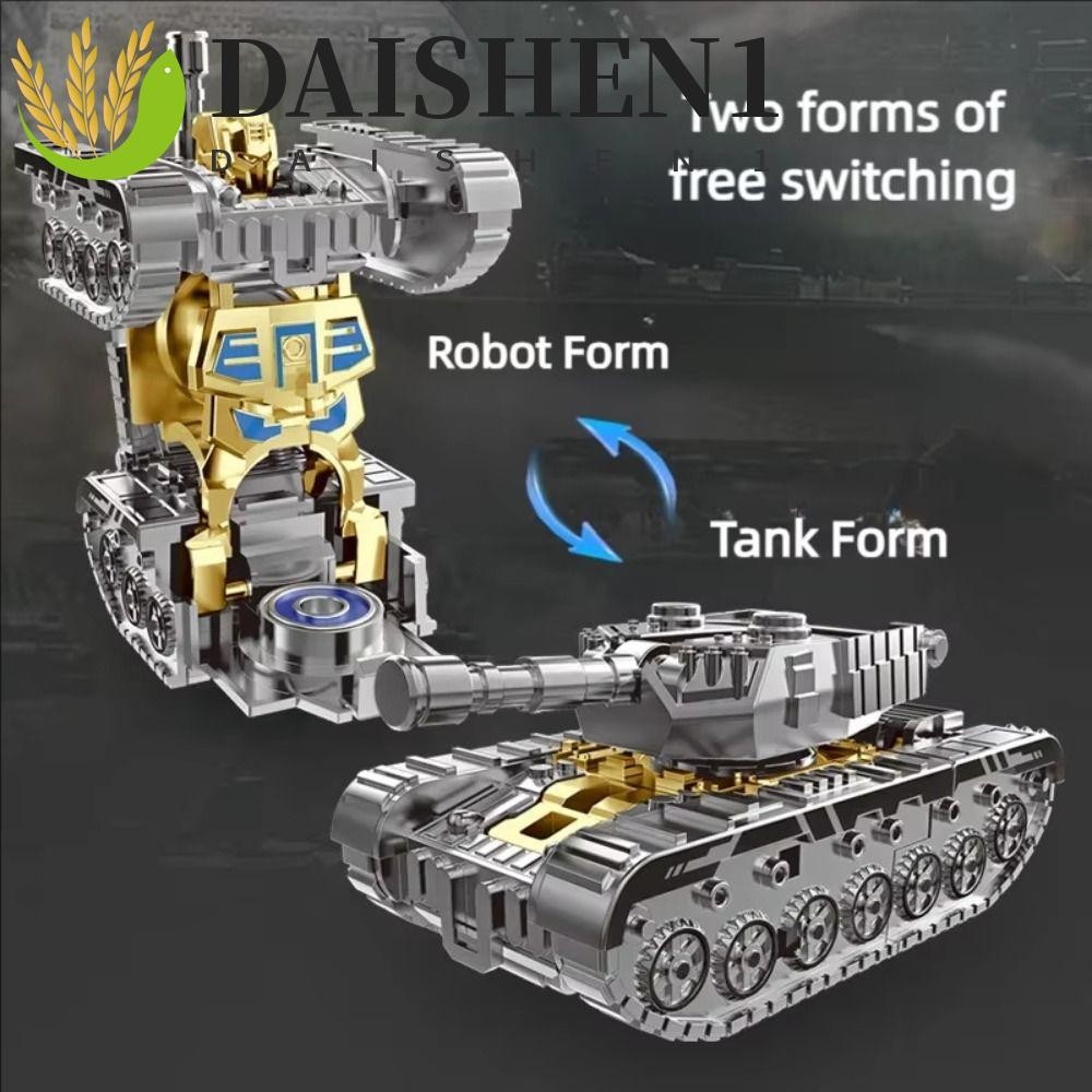 DAISHEN1 Deformed Tanks Robot Fidget Gyro, พลาสติก 2 in 1 Fingertip ...