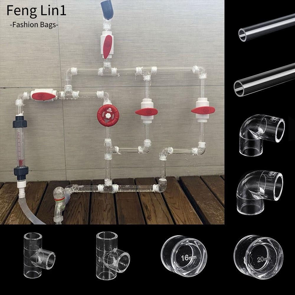 FENGLING อุปกรณ์ท่ออะคริลิค,ข้อศอก 90 องศาโปร่งใส Plexiglass Tank Tee ...