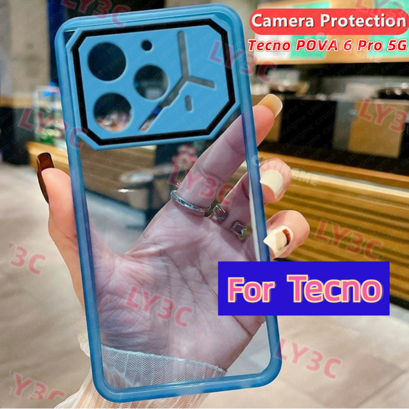COD Tecno Pova 6 Pro 5G 2024 Square Soft Clear Casing สําหรับ Tecno Pova6Pro 6Pro Pova 6 Pro ...