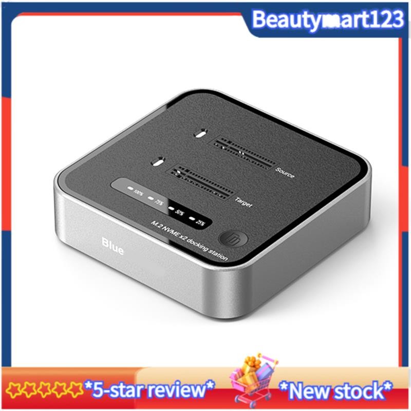 BMDual Bay M.2 SSD Docking Station Dual Bay Offline USB C ถึง NVME PCIe ...