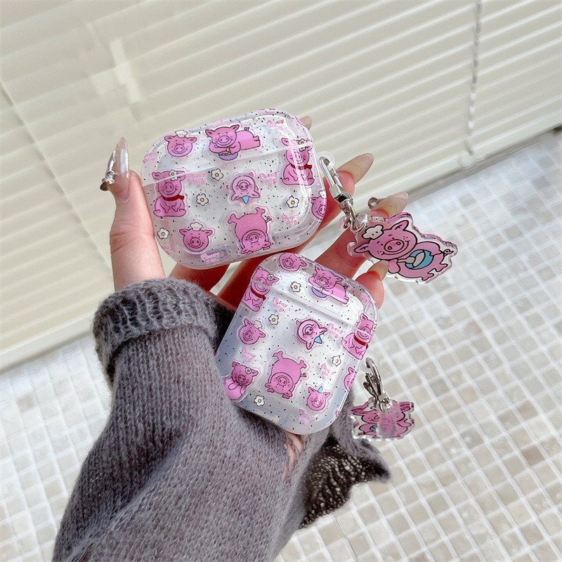 หมุน Marsha Pig สําหรับ Airpods1/2 3 Pro Pro2 Airpods4 ชุดหูฟังไร้สาย ...