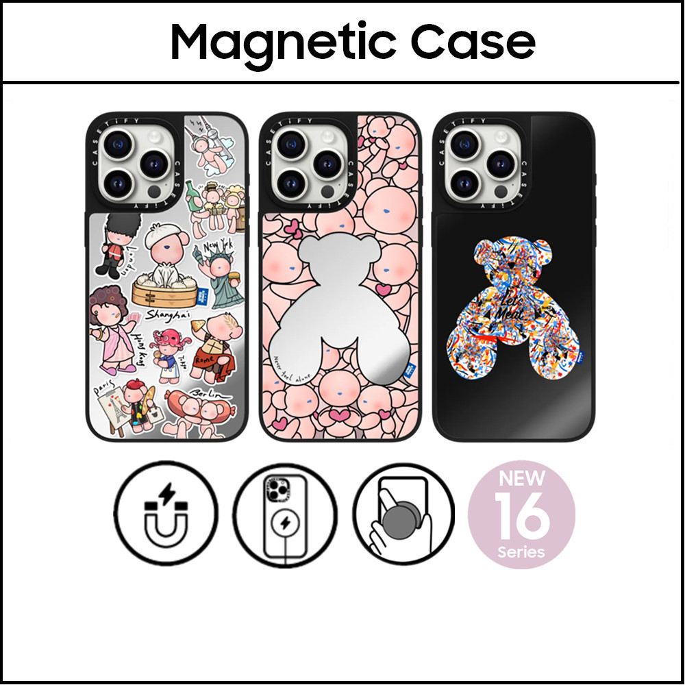 Caseti Kimmik Bear Hit The Road Hard พลาสติกกระจกอะคริลิคสําหรับ iPhone ...
