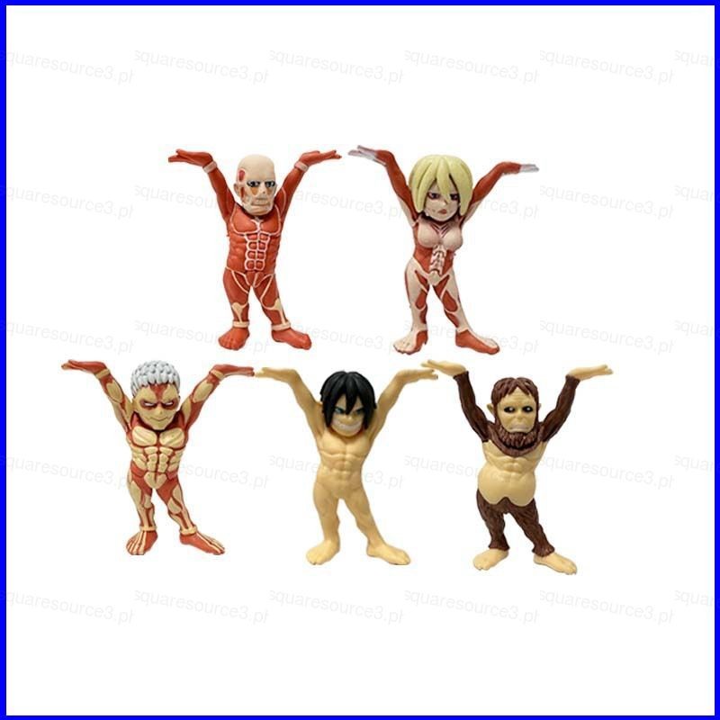 SQ3 5pcs Attack On Titan Action Figure รุ่น Q Armored Titan Colossal ...