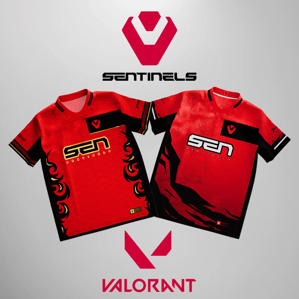 เสื้อยืดผู้เล่น E-sports Club Sentinel 2025Valorant Professional League ...