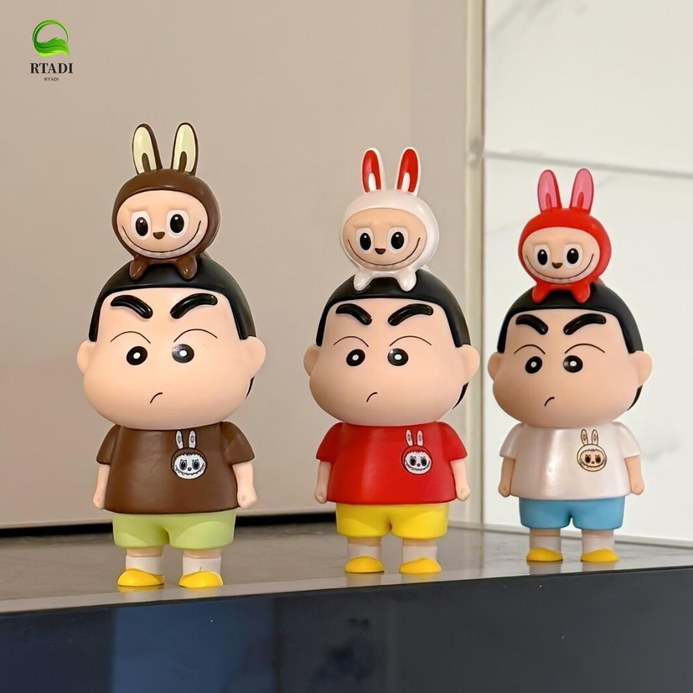 RTADI Labubu Crayon Shin-Chan รูป, PVC ตุ๊กตารูปปั้น Crayon Shin-Chan ...