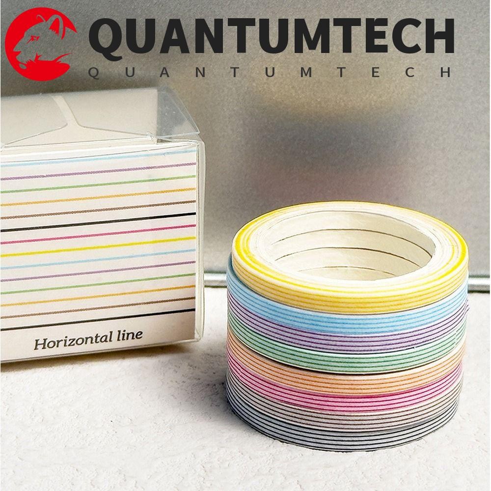 QUANTUMTECH 8 ม้วนตารางเทปกาว, 8 ม้วนกระดาษงานศิลปะเทปตกแต่ง,มือLedger 3 มม.กว้างDIYตกแต่ง ...