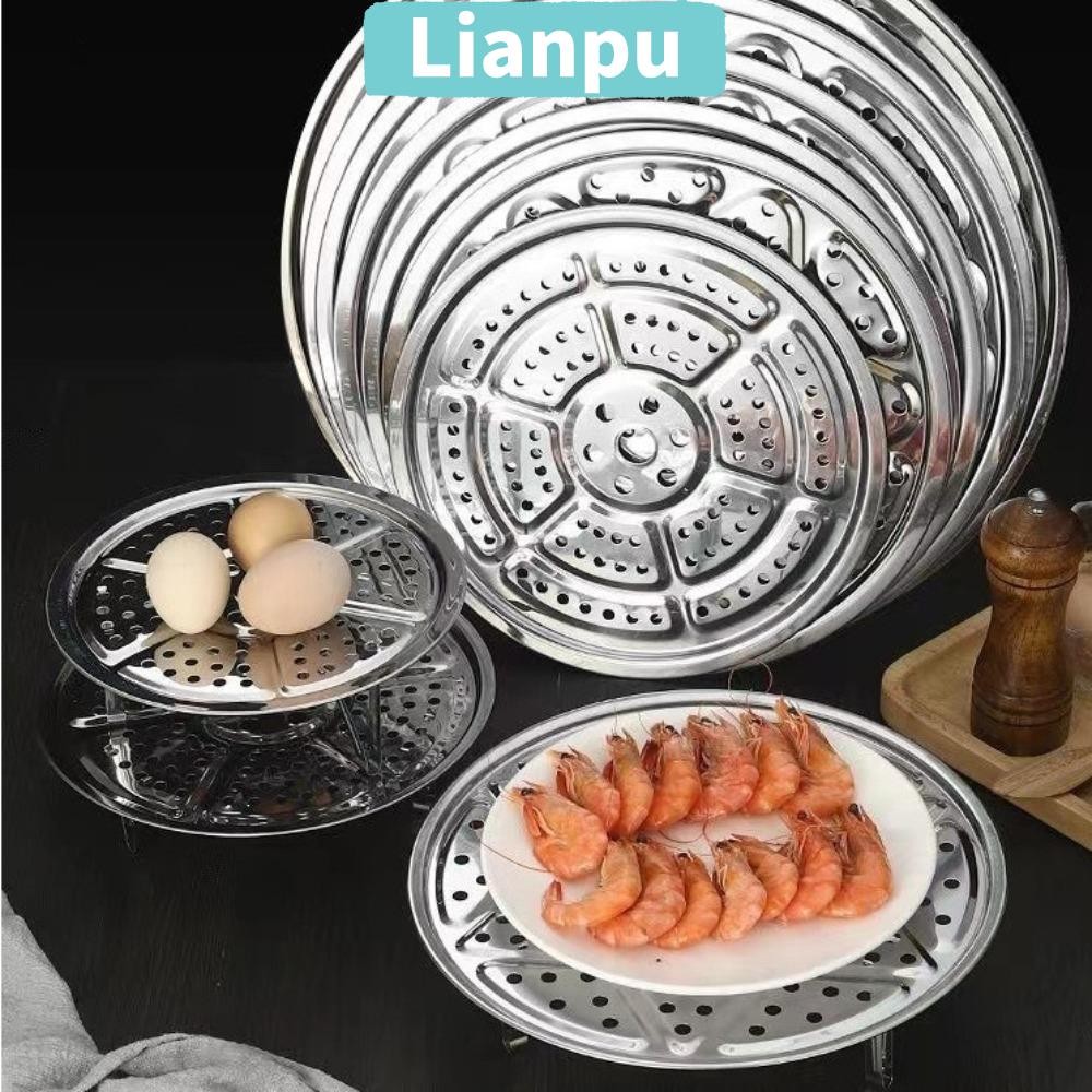 LIANPU หม้อไอน้ําแผ่นนึ่ง, 16-34 ซม. อุปกรณ์ครัวสแตนเลส Steamer, ช่อง ...