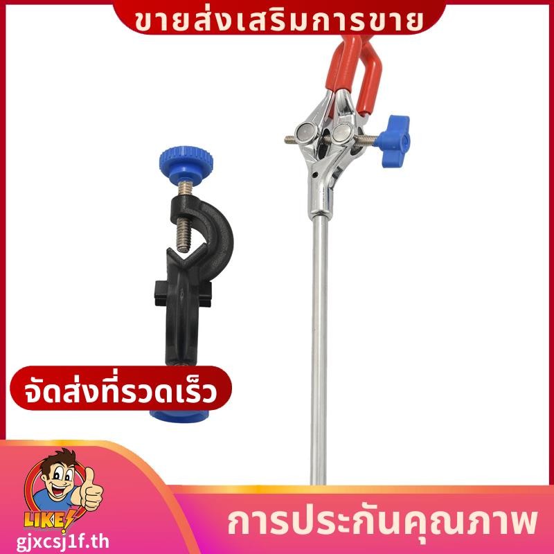 Lab Clamp 3 Prong Finger Style หัวเคลือบยาง a Black Laboratory Stand ...