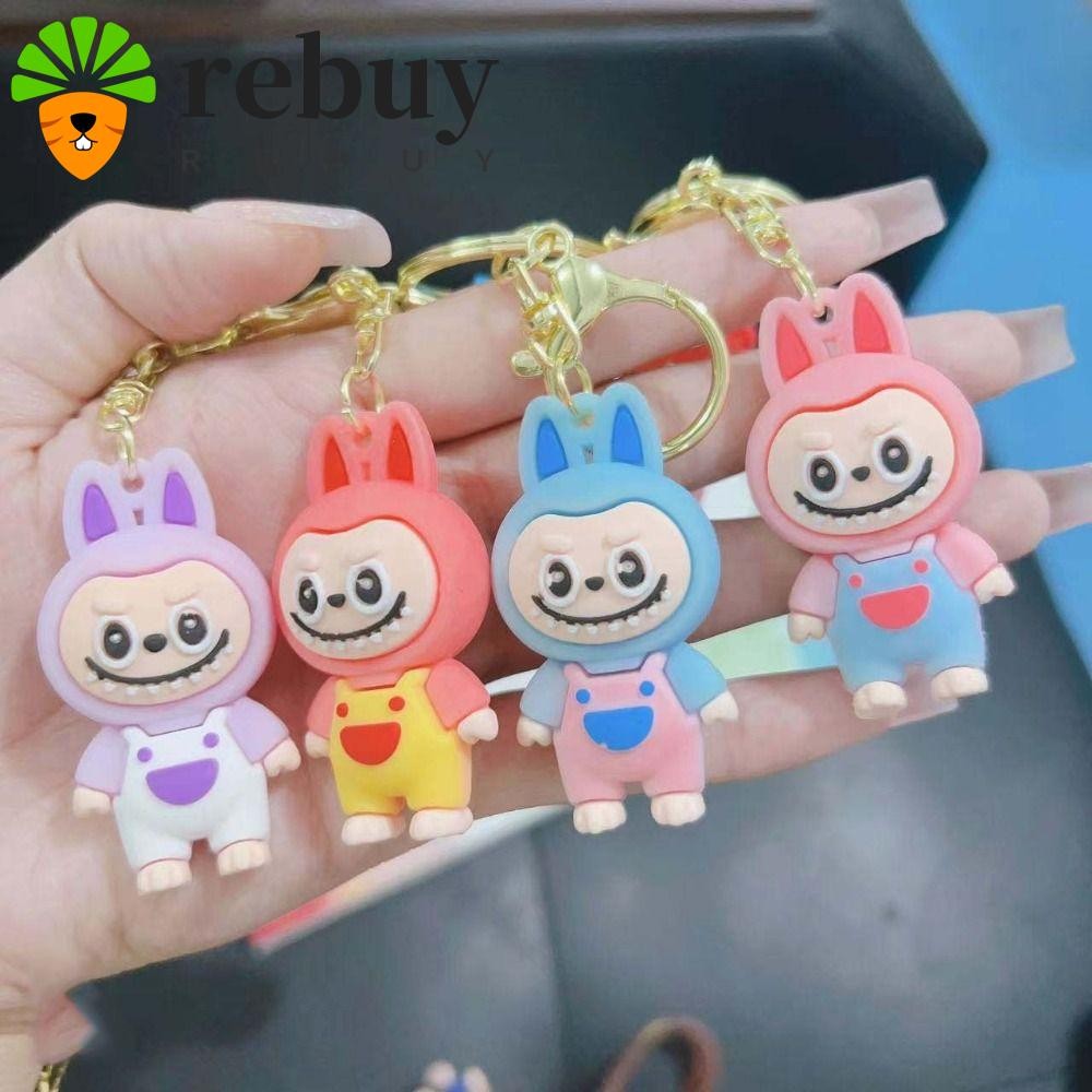 Rebuy Labubu พวงกุญแจตุ๊กตา,กระเป๋าเป้สะพายหลัง Charms Anti-lost Labubu ...