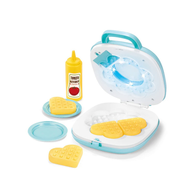 Waffle maker play house toys with electric, sound, light color changing ...