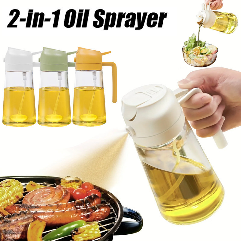 2 In 1Spray Oil Sprayer ขวด 500ml Atomized Fat Loss Spray Oil Artifact ...