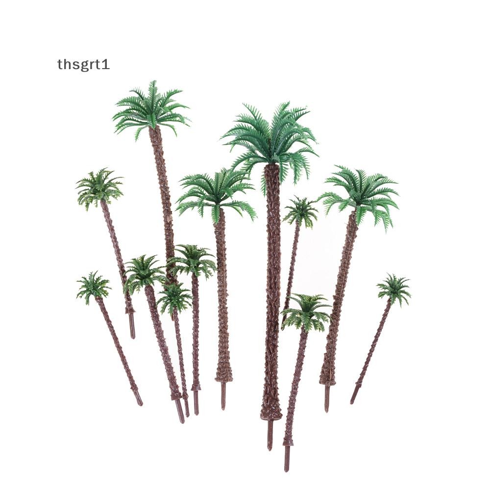 [Thsgrt1] 10 ชิ้น Multi Gauge Model Coconut Palm Trees HO ONZ Scale ...
