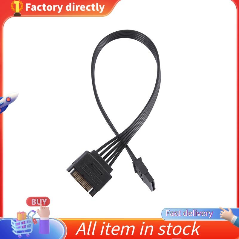 1 ชิ้น SATA Power Extension Cable,15 Pin SATA ชายหญิง Extender สายไฟอะ ...