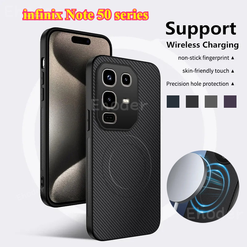 หรูหรา Matte สําหรับ infinix Note 50 Pro Plus 50X 4G 5G 2025 กรณีแม่เหล็กไร้สายสําหรับ Note50 ...