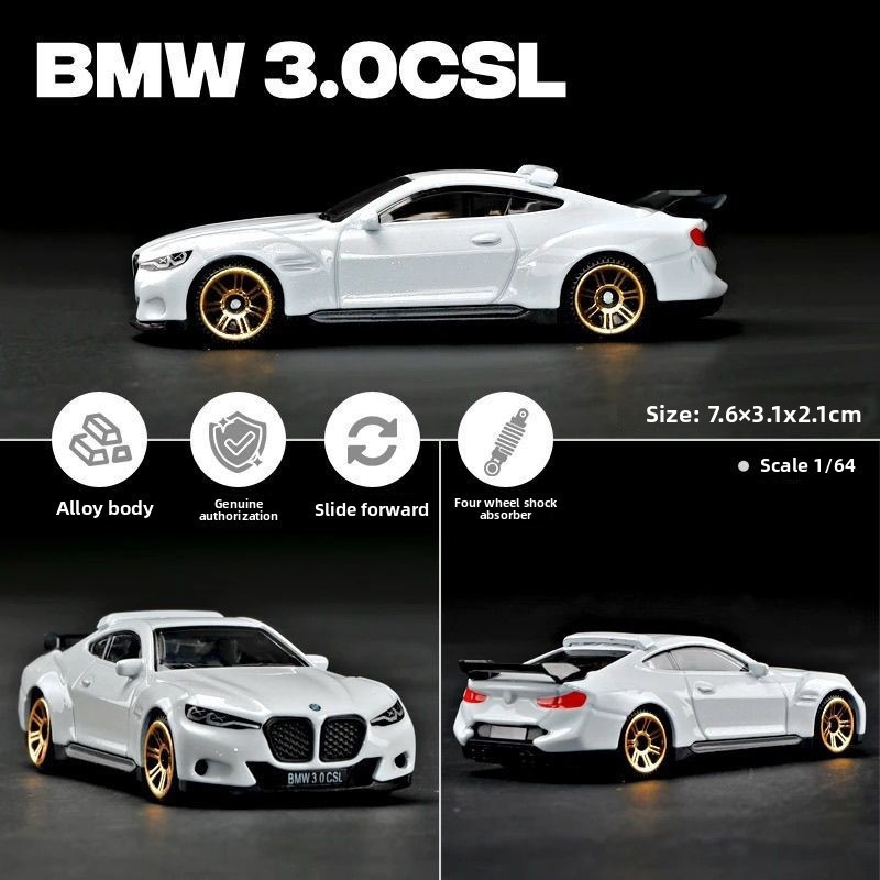 รถ BMW 3.0 CSL Batmobile 1:64 โมเดลรถเหล็กสำหรับเด็กผู้ชาย - ของขวัญ ...