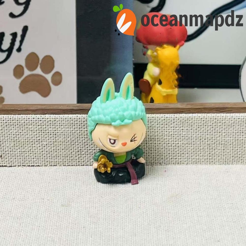 OCEANMAPDZ Chopper Labubu น่ารัก Grain, เรซิ่น Kawaii Luffy Labubu ...