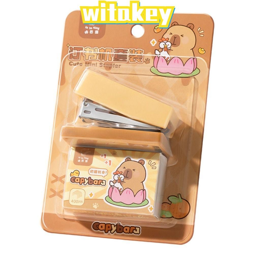 เครื่องเย็บกระดาษ WITAKEY, เครื่องเย็บกระดาษ Capybara/Panda Heavy Duty ประหยัดแรงงาน, แบบพกพา 24 ...